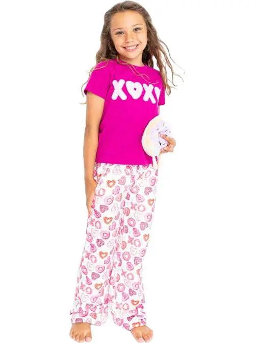 PREPPY GOOSE Donuts Plush Lounge Pants - Multicolor