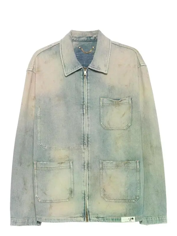 GOLDEN GOOSE Zip-up Denim Jacket - Blue