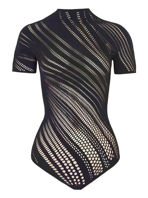Wolford Perforated Bodysuit - Black