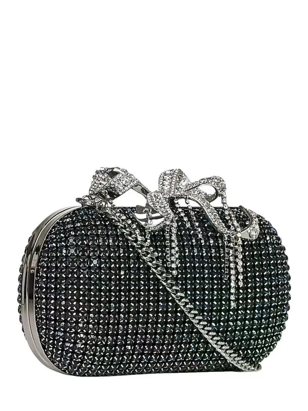 SELF-PORTRAIT Crystal-embellished Clutch - Blue