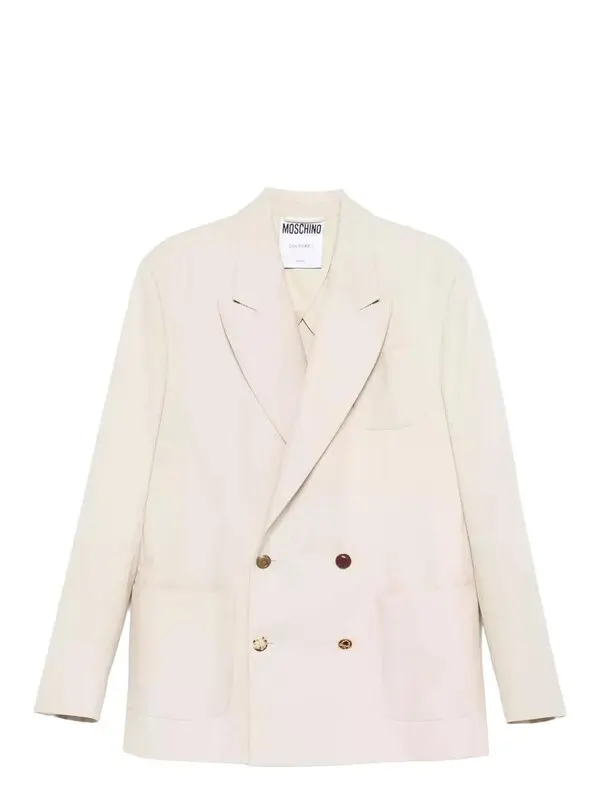 Moschino Double-breasted Blazer - Neutrals