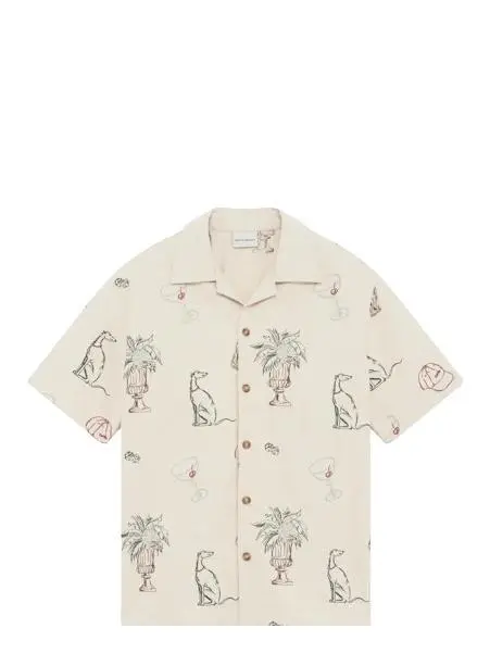 Drole De Monsieur La Chemise Brodee Shirt - Ecru