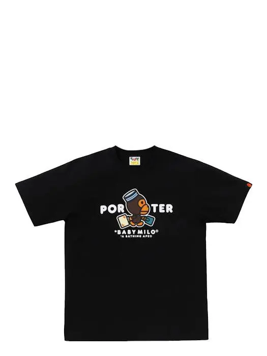 A BATHING APE X Porter Stand Milo Tee Shirt - Black