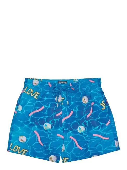 Vilebrequin Stretch Swim Trunks X Joel Mesler Moorise - Blue