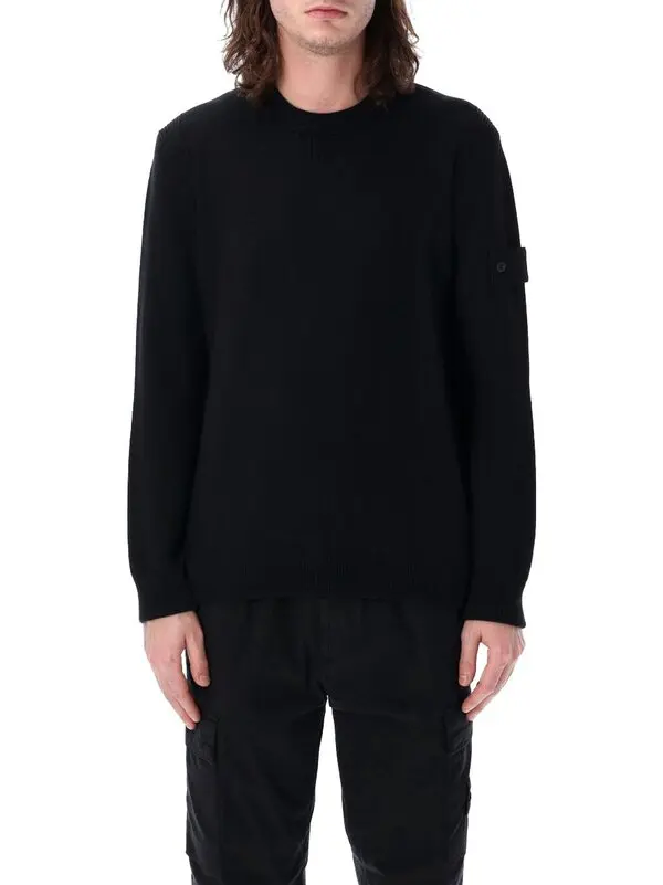 Stone Island Ghost Cotton Cashmere Knit Sweater - Black