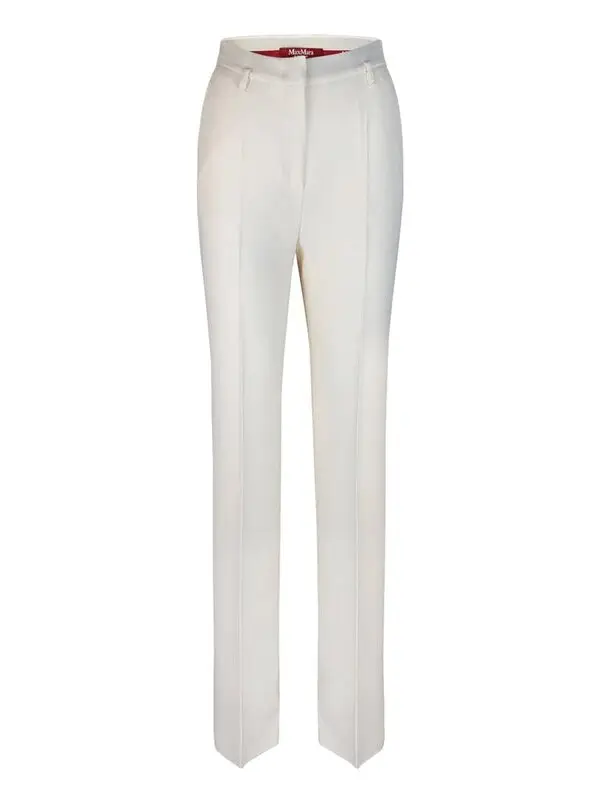 MAX MARA STUDIO Alabama Trousers - Bianco Avorio
