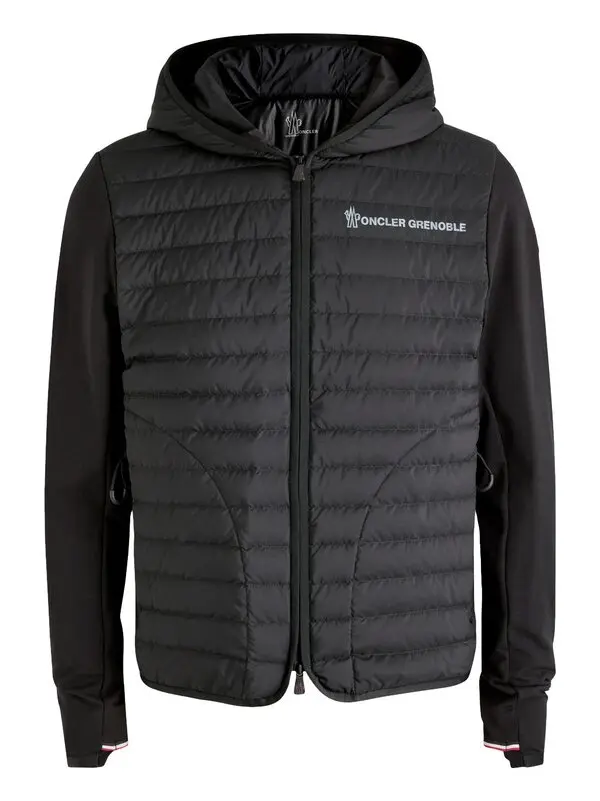 Moncler Panelled Cotton-blend And Shell Jacket - Black