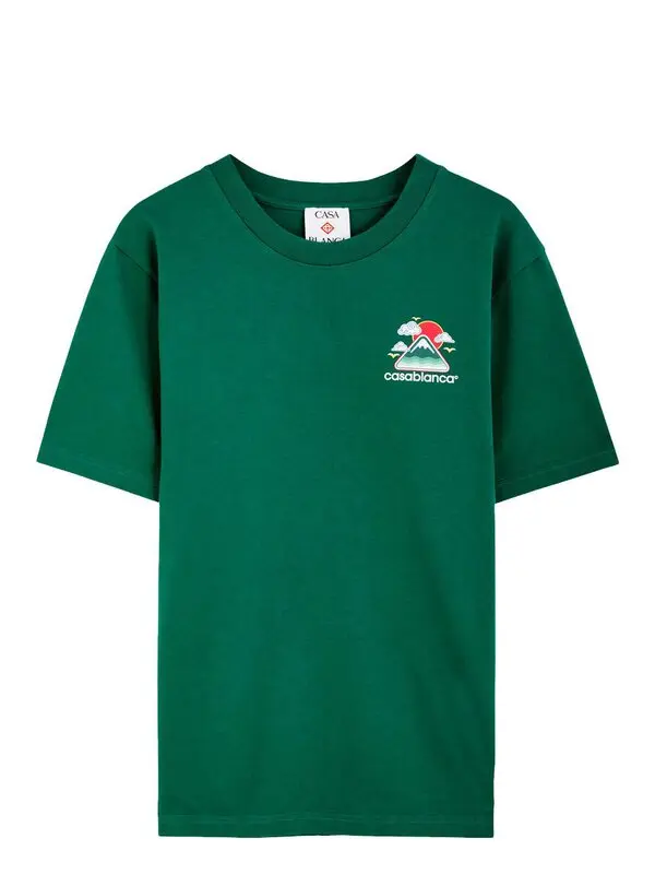 Casablanca Montagne Ondulèe Printed T-shirt - Green