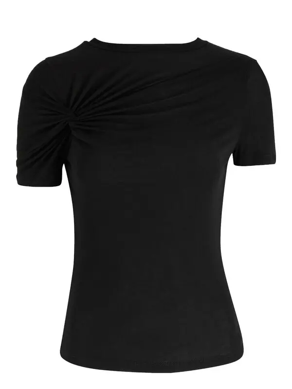 AGOLDE Lissa Twisted Stretch-jersey T-shirt - Black