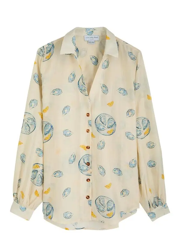 NEVER FULLY DRESSED Printed Woven Shirt - Cream