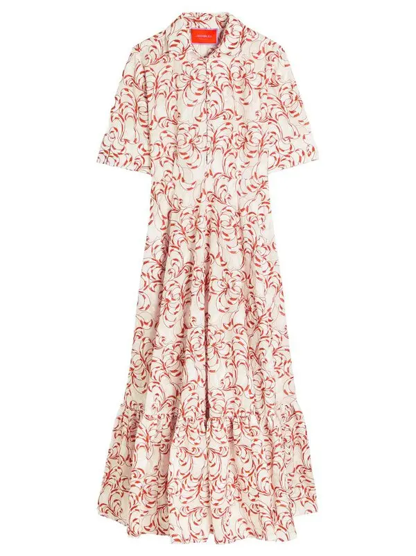 La DoubleJ San Pietro Embroidered Woven Maxi Dress - Multicoloured