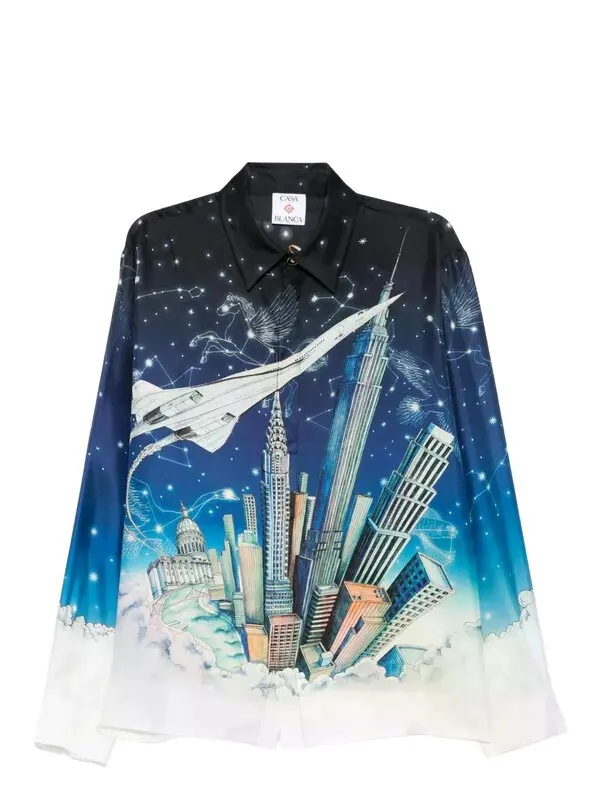 Casablanca Vol De Nuit Shirt - Blue