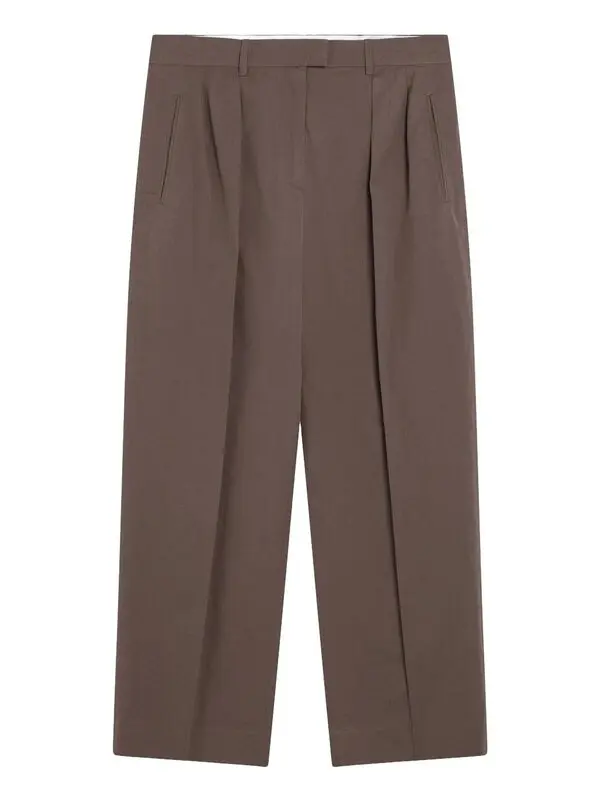 THE ROW Cotton Trousers - Brown
