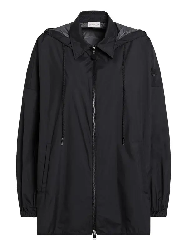 Moncler Nylon Zip Parka - Black