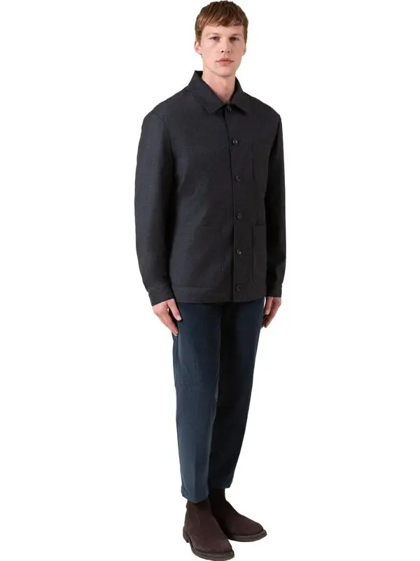 AUTORE Borg Overshirt Jacket - Grigio