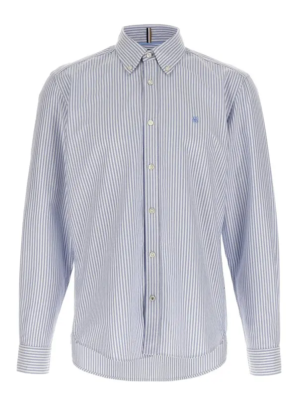 Hugo Boss Liam Striped Shirt - Blue