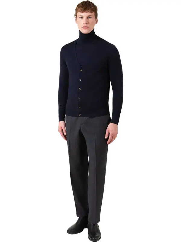 AUTORE Cardigan Hoffman In Merino Wool - Blue