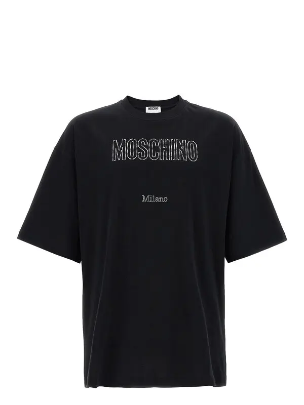 Moschino Rhinestone Logo T-shirt - Multicolor