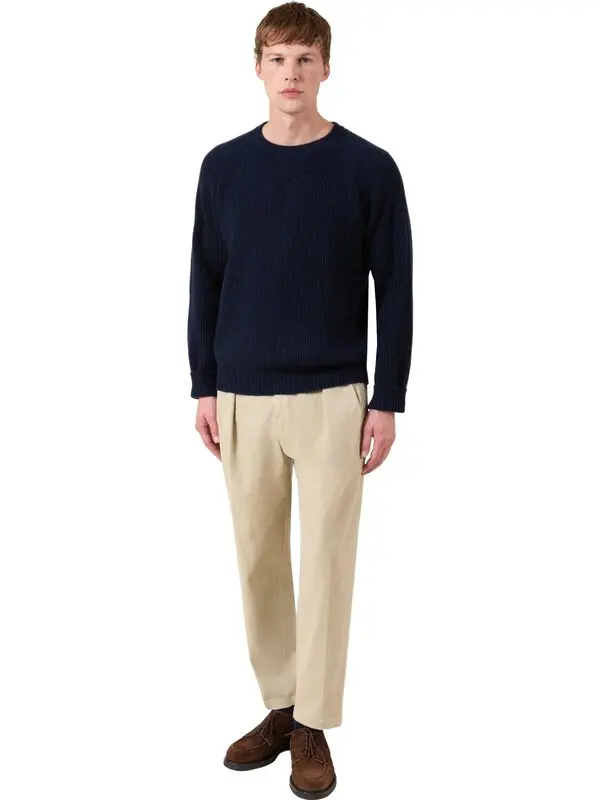 AUTORE Bogart Wool And Cashmere Sweater - Blu Notte