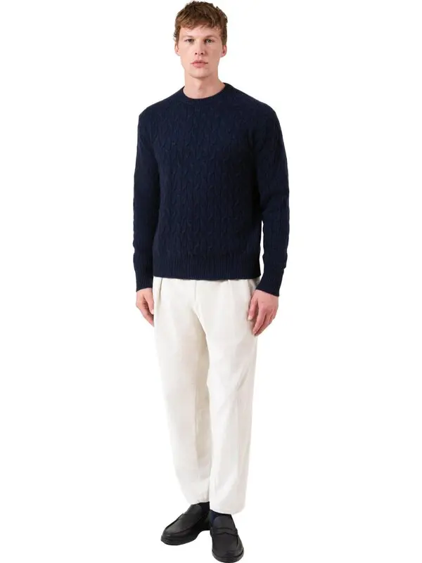 AUTORE Wool And Cashmere Fonda Sweater - Blu Notte