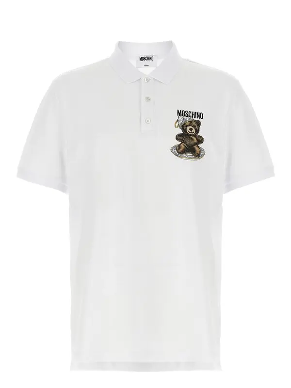 Moschino Press Polo Shirt - White
