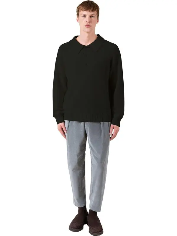 AUTORE Wool And Cashmere Burton Polo Sweater - Verde
