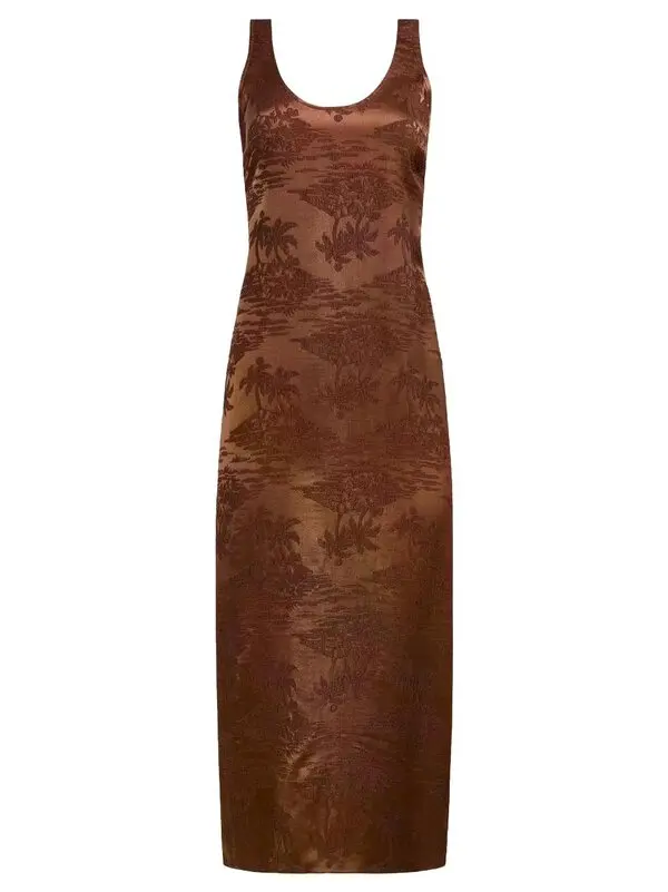 MARIE OLIVER Olympia Sleeveless Maxi Dress - Brown