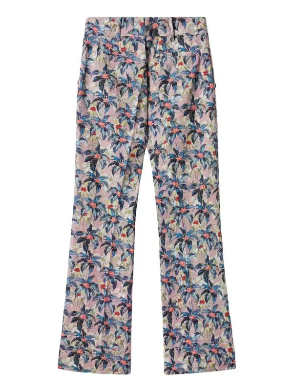 La DoubleJ Hendrix Floral-print Flared Trousers - Pink