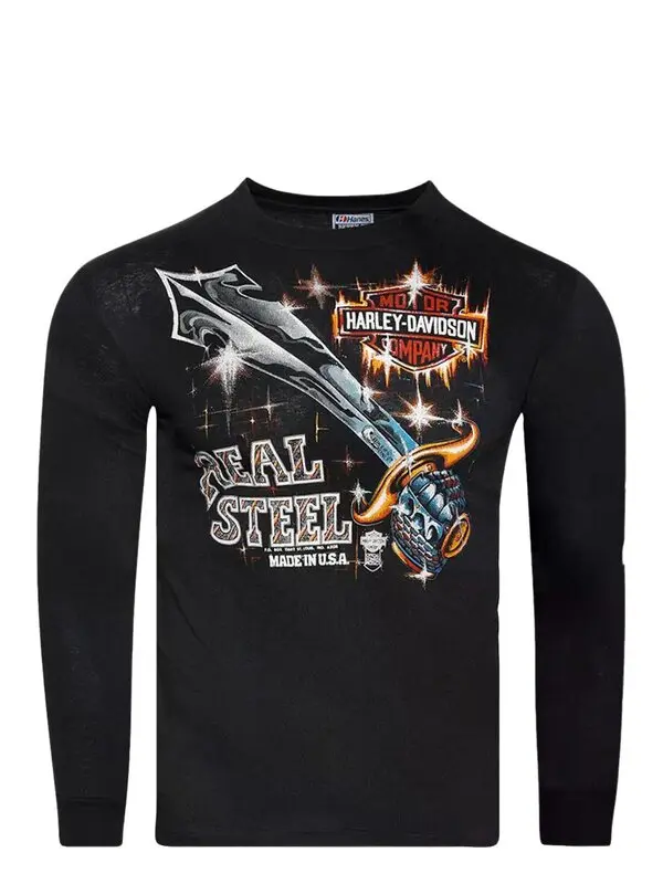 EARTHLING VIP Harley Davidson T-shirt - Black