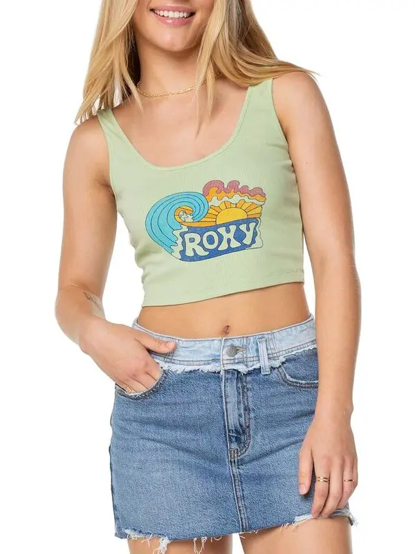 Roxy Grateful For Nature Graphic Tank - Tarragon