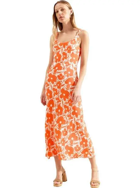 RO&ZO Poppy Scoop Neck Cami Dress - Orange