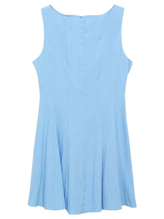Mango Sleeveless Minidress - Blue