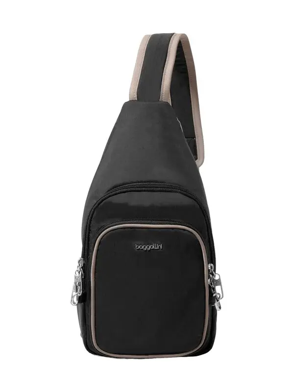 BAGGALLINI Securtex Classic Anti-theft Daytripper Sling Bag - Black/neutral