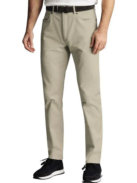 CHARLES TYRWHITT Five-pocket Straight Leg Jeans - Limestone