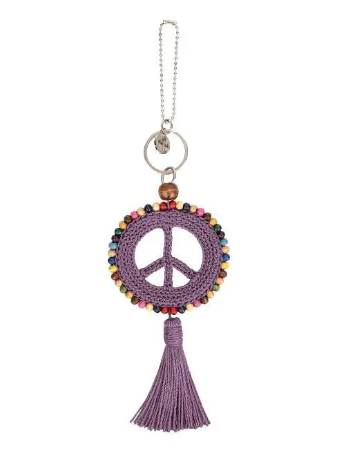 THE SAK Yarn Charmz Crochet Peace Dangle - Heather