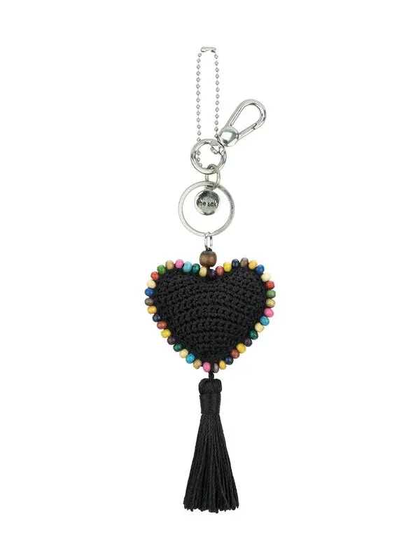 THE SAK Yarnicharmz Crochet Heart Dangle - Black