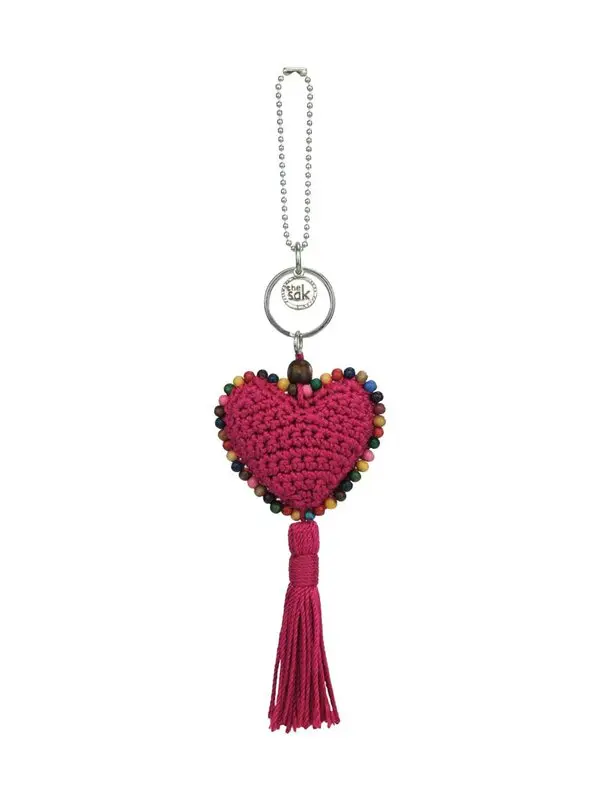 THE SAK Yarnicharmz Crochet Heart Dangle - Pinkberry