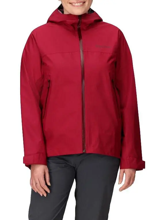 MARMOT Minimalist Pertex® Waterproof Hooded Jacket - Red Mulberry