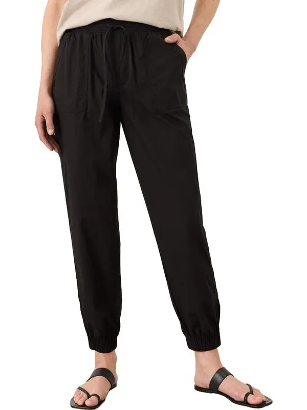 PACT Organic Cotton Stretch Poplin Jogger - Black