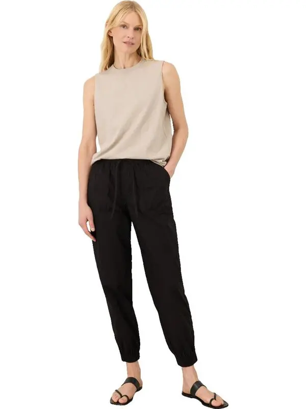 PACT Organic Cotton Monterey Poplin Jogger - Black
