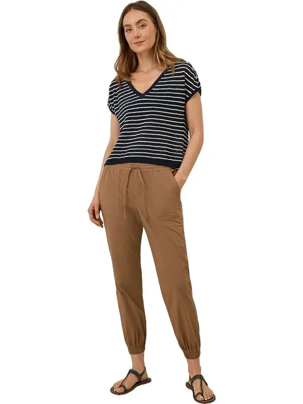 PACT Organic Cotton Monterey Poplin Jogger - Brown Sugar