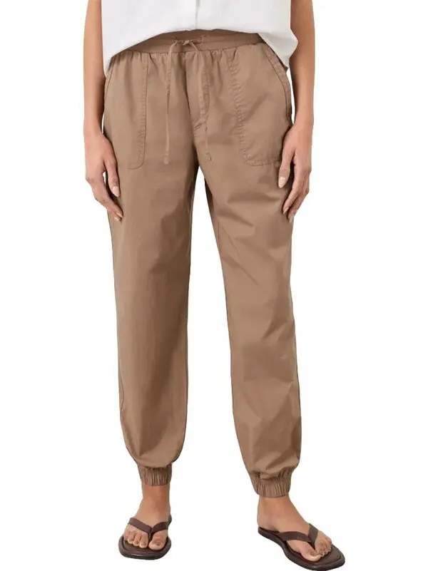PACT Organic Cotton Monterey Poplin Jogger - Driftwood Brown