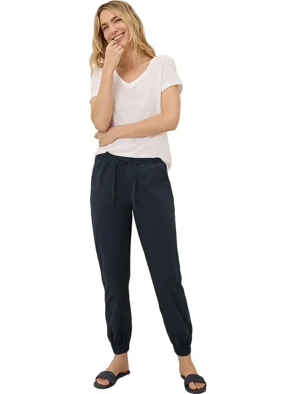 PACT Organic Cotton Monterey Poplin Jogger - Midnight Blue