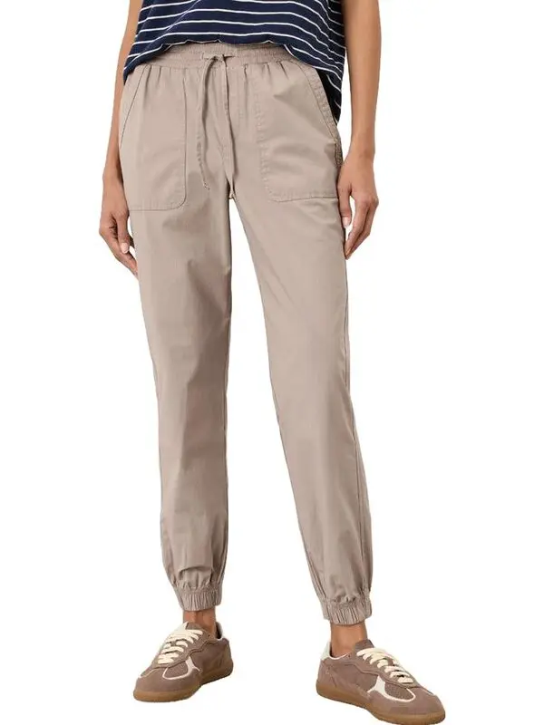 PACT Organic Cotton Stretch Poplin Jogger - Oyster