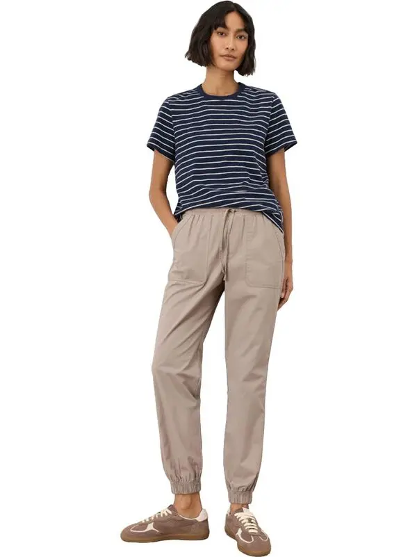 PACT Organic Cotton Monterey Poplin Jogger - Oyster