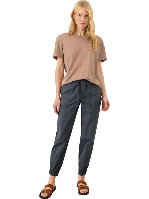 PACT Organic Cotton Monterey Poplin Jogger - Steel Blue