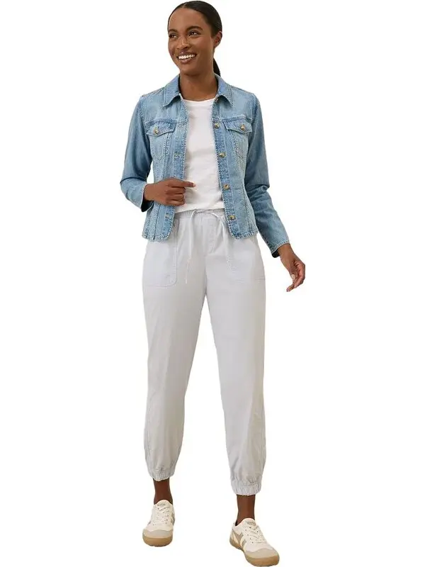PACT Organic Cotton Monterey Poplin Jogger - Washed Blue