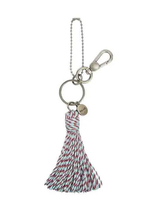 THE SAK Hand Crochet Dangle - Pale Aqua And Bing Cherry