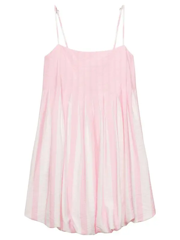Mango Pleated Shift Minidress - Pastel Pink