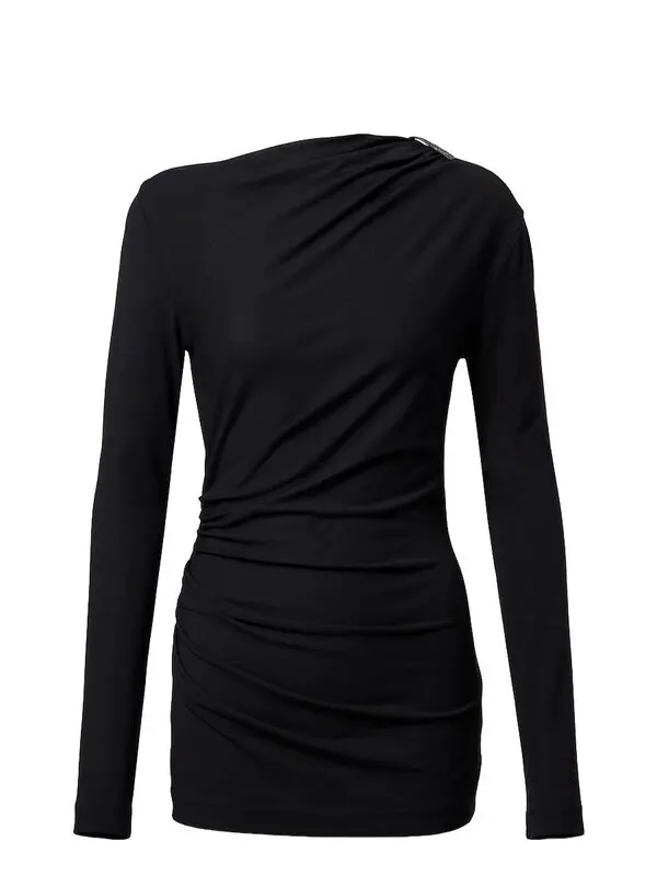 Brunello Cucinelli Monili Gathered Top - Black